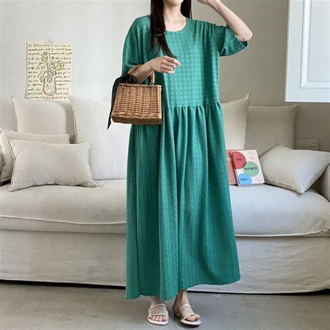 체크 빅사이즈원피스 루즈핏 롱 여름 반팔 77사이즈 홈원피스 임산부 만삭p364625511 믿고 사는 즐거움 Ssgcom