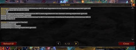 Keep Getting This Error When Hovering Someones Name In Group Finder Rwow