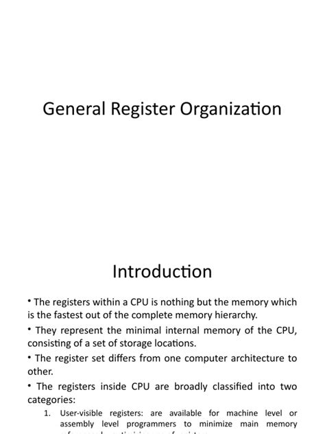 General Register Based Cpu Organization 4 Download Free Pdf Central Processing Unit