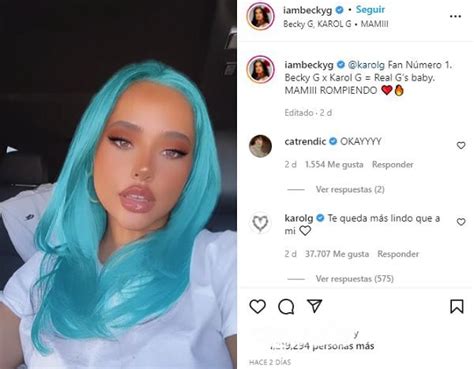 Becky G Copied Karol Gs Look To Sing Her Part Of Mamiii And This Was