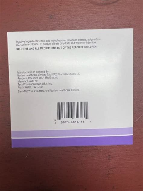 Budesonide 05mg 2ml Respules 30x2ml By Teva Pharma Gen Pulmicort