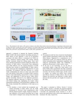 Effective Transfer Of Pretrained Large Visual Model For Fabric Defect