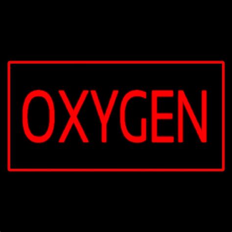 Custom Red Oxygen Red Border Neon Sign Usa Custom Neon Signs Shop