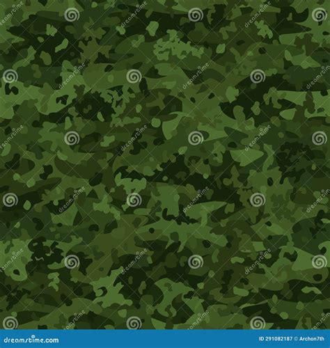 Jungle Style Camouflage Seamless Pattern Shapes Of Foliage And Branches Stock Vector