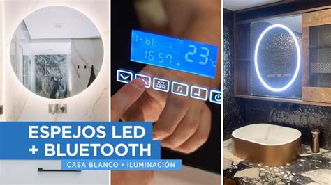 Descubre los modernos espejos de baño con luz LED antivaho y Bluetooth Actualizado