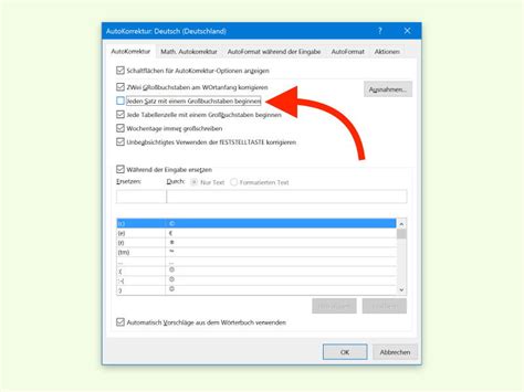 Microsoft Word Haken Schieb De