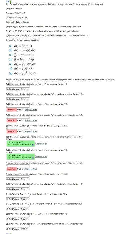 Solved Q For Each Of The Following Systems Specify Chegg