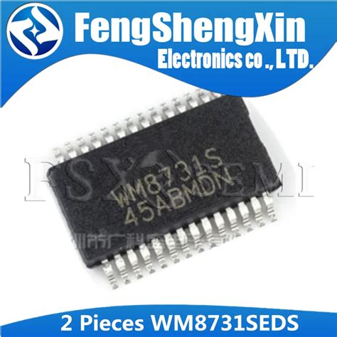2pcs Wm8731seds Ssop 28 Wm8731s Ssop Wm8731 Ssop28 Audio Codec With Headphone Driver Ic