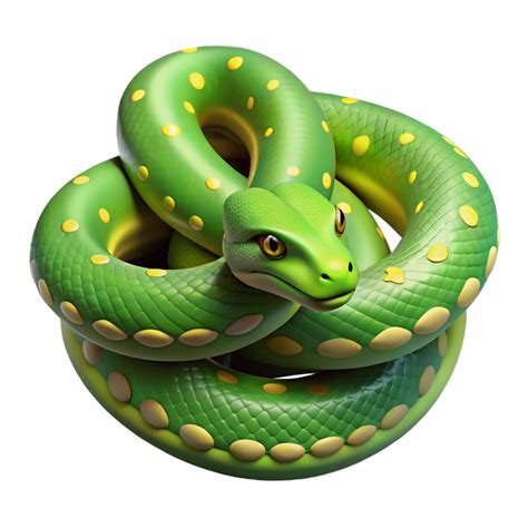 Iconic Classic A Slithering Green Tree Python No Background With