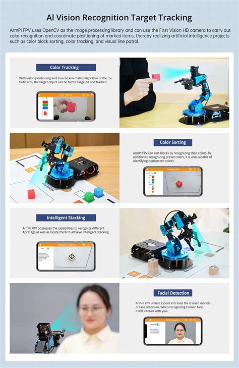 Hiwonder Armpi Fpv Ai Vision Raspberry Pi Ros Robotic Arm With Python