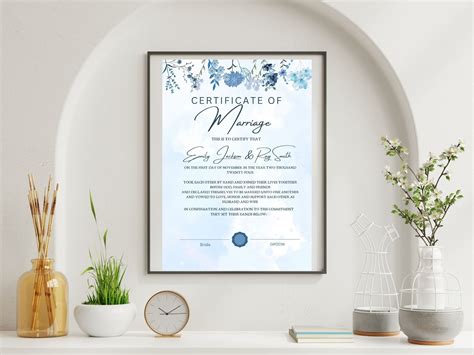 Editable Marriage Certificate Template Custom Certificate Of Marriage