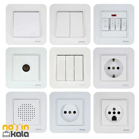 نوژین کالا قیمت کلید پریز ایران مدل ارس رنگی