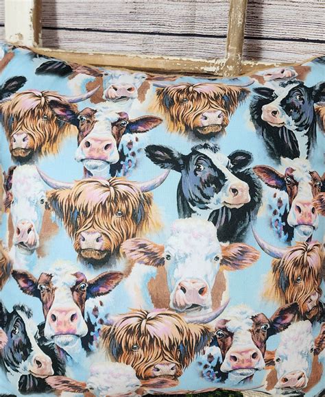 Highland Cow Decorative Couch Pillow Bovine Cow Fluffy Pillow Etsy