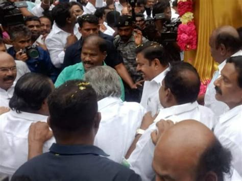 Aiadmk Interim General Secy Edappadi Palaniswami Visits Party Hq For