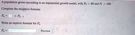 solved a population grows according to an exponential growth model