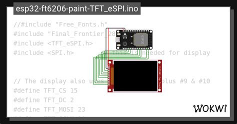 Tft ESPI Print Smooth Font Wokwi ESP32 STM32 Arduino Simulator