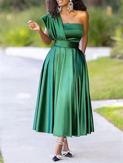 A Line Cocktail Dresses Elegant Dress Wedding Guest Party Wear Ankle