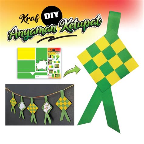 Kraf Anyaman Ketupat Hiasan Hari Raya Diy Anyaman Ketupat Hiasan