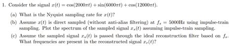 Solved Consider The Signal Chegg