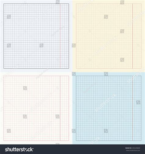 Set Blueprint Graphing Paper Grid Background Stock Vector Royalty Free