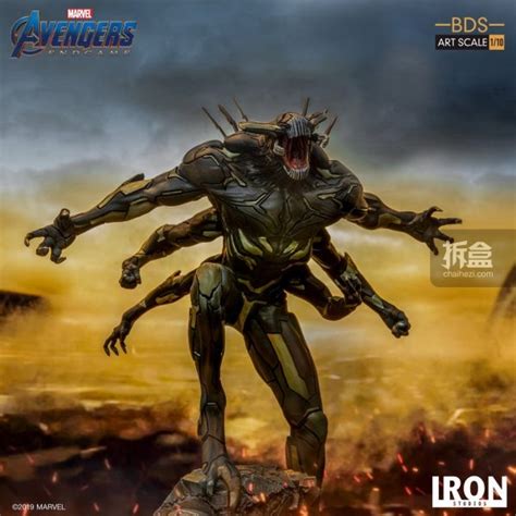 Iron Studios漫威电影《复仇者联盟4：终局之战》灭霸军团士兵110雕像 拆盒