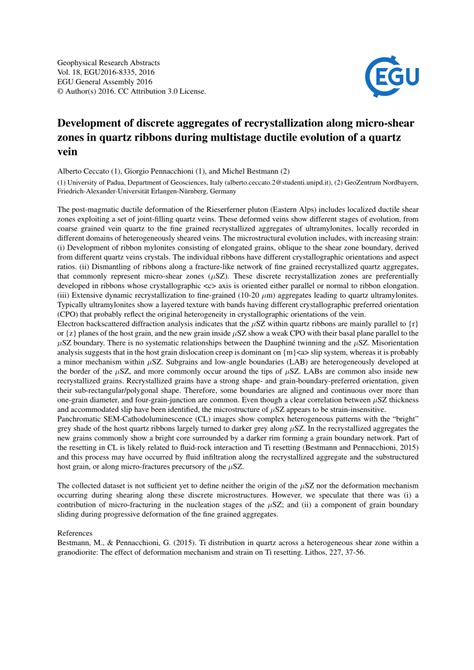 Pdf Development Of Discrete Aggregates Of Recrystallization Along