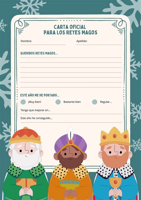 Documento A4 Carta Reyes Magos Infantil Verde Templates By Canva