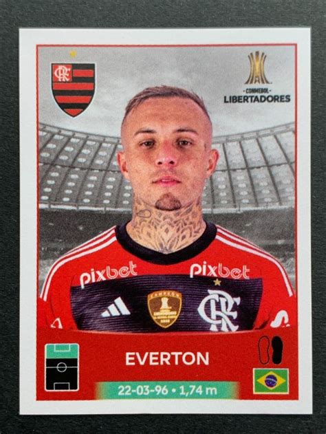 2023 PANINI CONMEBOL Copa Libertadores Sticker 032 EVERTON FLAMENGO