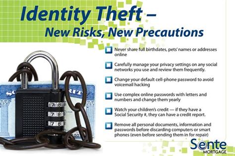 Identity Theft New Risks New Precautions Sente Mortgage