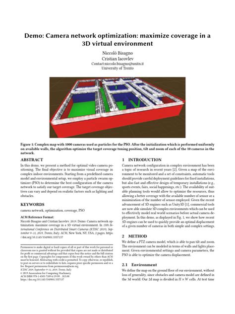 Camera Network Optimization Maximize Coverage In A 3d Virtual
