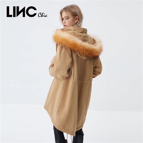 Linc金羽杰2021冬季新款羽绒服女中长款羽绒服女外套y21803256虎窝淘