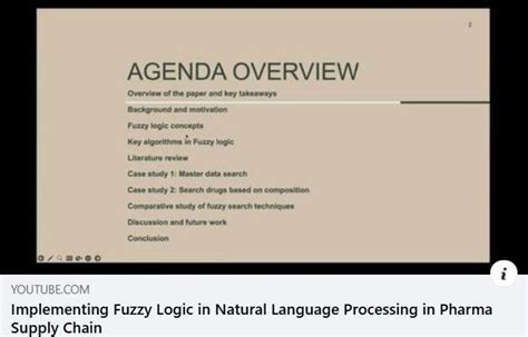 Implementing Fuzzy Logic In Natural Language Processing In Pharma
