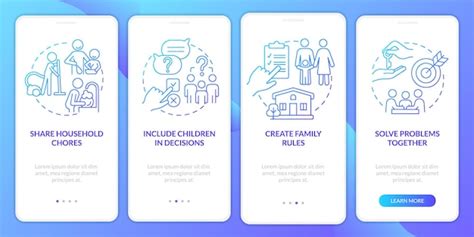 Premium Vector Encouraging Teamwork Blue Gradient Onboarding Mobile App Screen