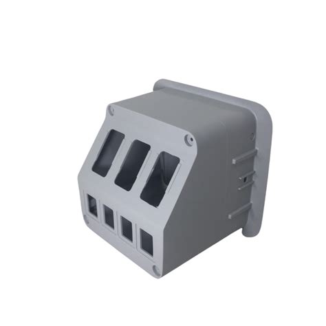 Caixa De Tomada Para Embutir Mesa New 3 Cinza Vazia