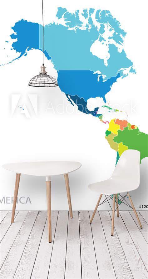 Map Of America Continent From Wallmural Wallpassion