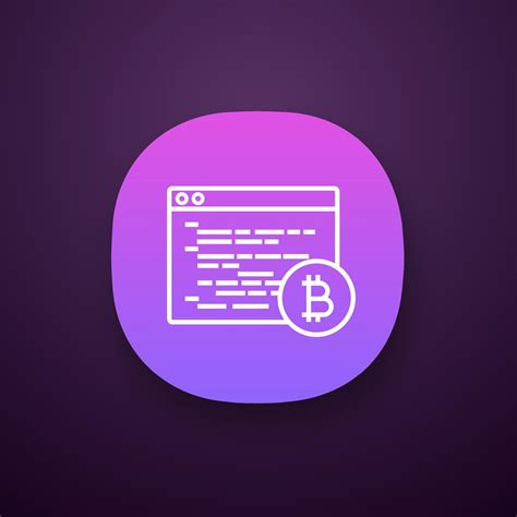 bitcoin mining software app icon ui ux user interface blockchain
