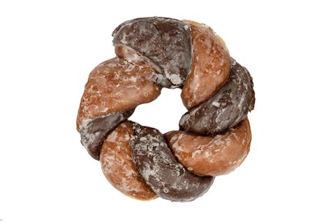 Premium Photo The Double Color Curl Donut