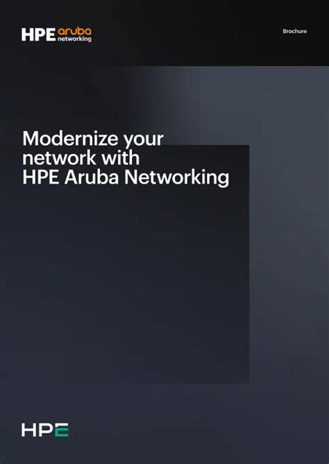 Modernize Your Network With Hpe Networking