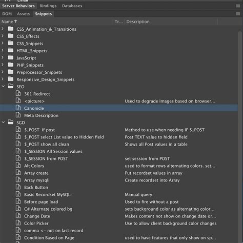 Snippets Library Feature Requests Tumult Forums