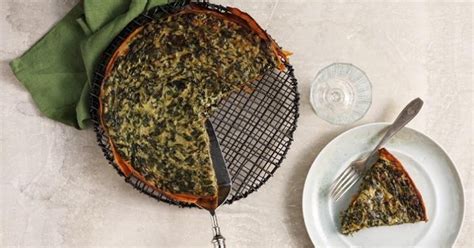 Spinach Tart With Sweet Potato Crust