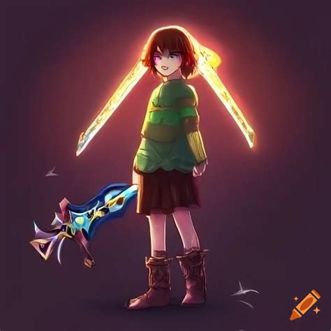 Digital Art Of Chara With A Keyblade On Craiyon