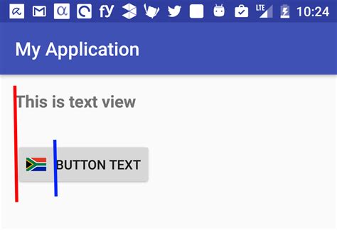 Android How To Align Component With Buttons Text Which Has
