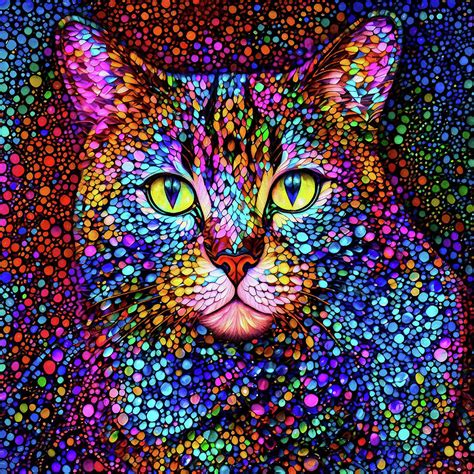 Digger The Colorful Tabby Cat Digital Art By Peggy Collins Fine Art