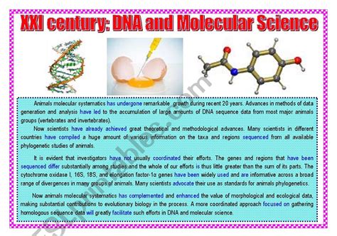 Xxi Century Dna And Molecular Science Text For Reading Esl
