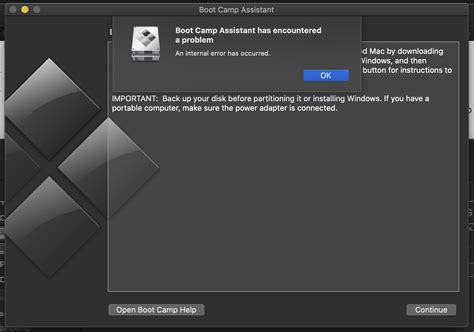 Boot Camp Assistant Encountered An Internal Problem Rbootcamp