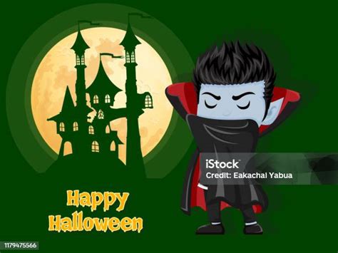 즐거운 할로윈 보내세요 드라큘라 뱀파이어 성과 달배경 벡터 일러스트레이션 10월에 대한 스톡 벡터 아트 및 기타 이미지 10월 Film Festival 각막 Istock
