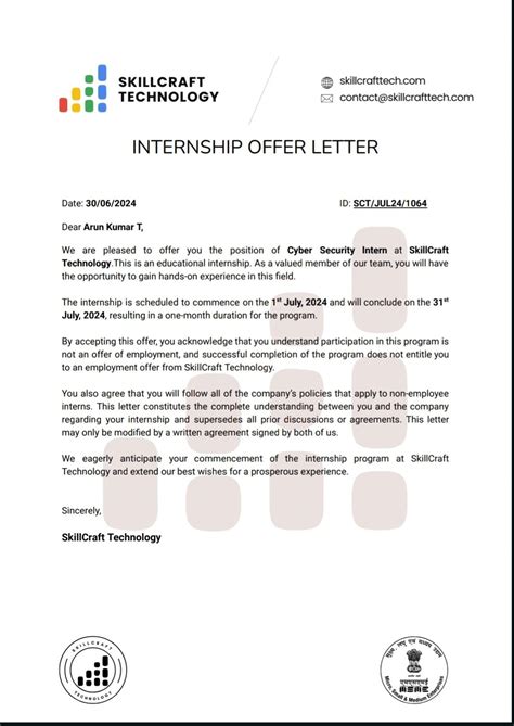 Arun Kumar T On Linkedin Internship Skillcrafttechnology