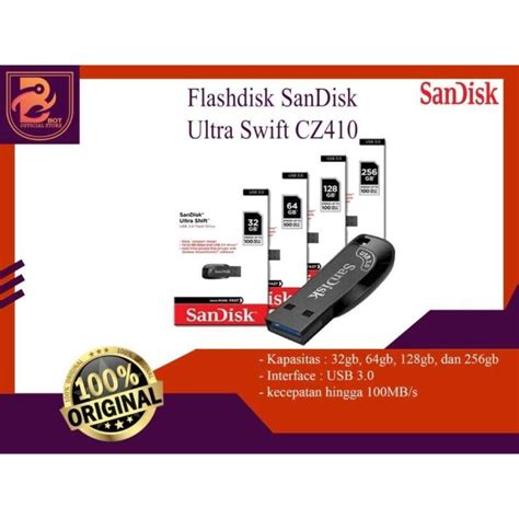 Jual SanDisk Ultra Shift USB 3 0 100MB S Flashdisk CZ410 256GB 32GB