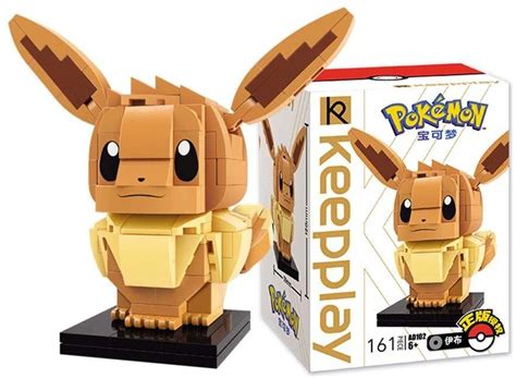 M1491 Pokemon Eevee Figure Set Bricks Building Kit Anime 3d Model Construction Toy Hobbies