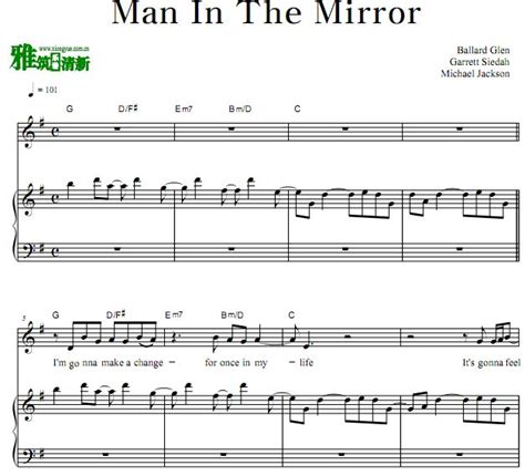 Michael Jackson Man In The Mirror 钢琴伴奏谱 找教案个人博客